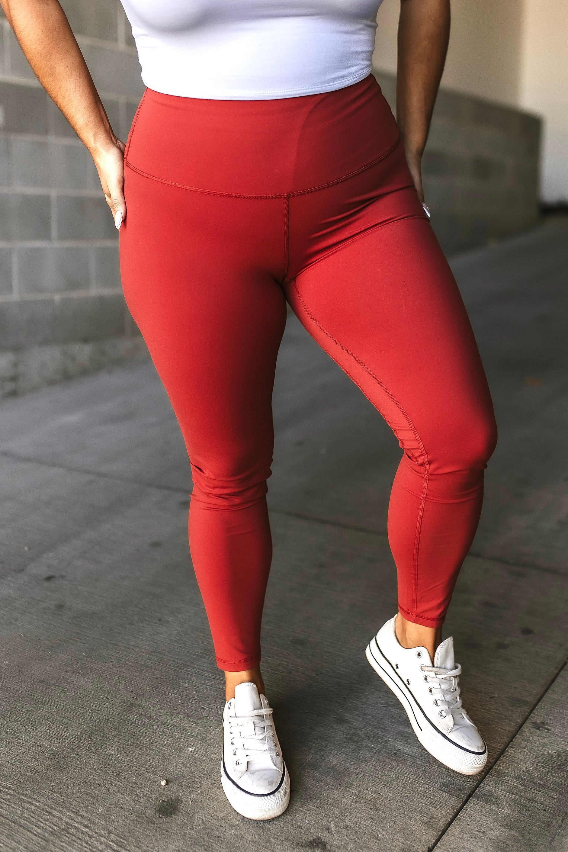 Super Soft 4 Way Stretch Black Leggings | Record Setter Leggings - Rust ...