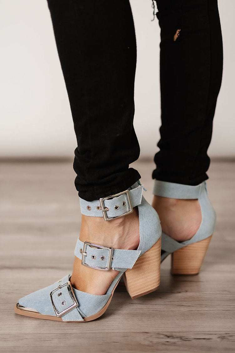 Hendrix Heels - Denim – Mindy Mae's Market